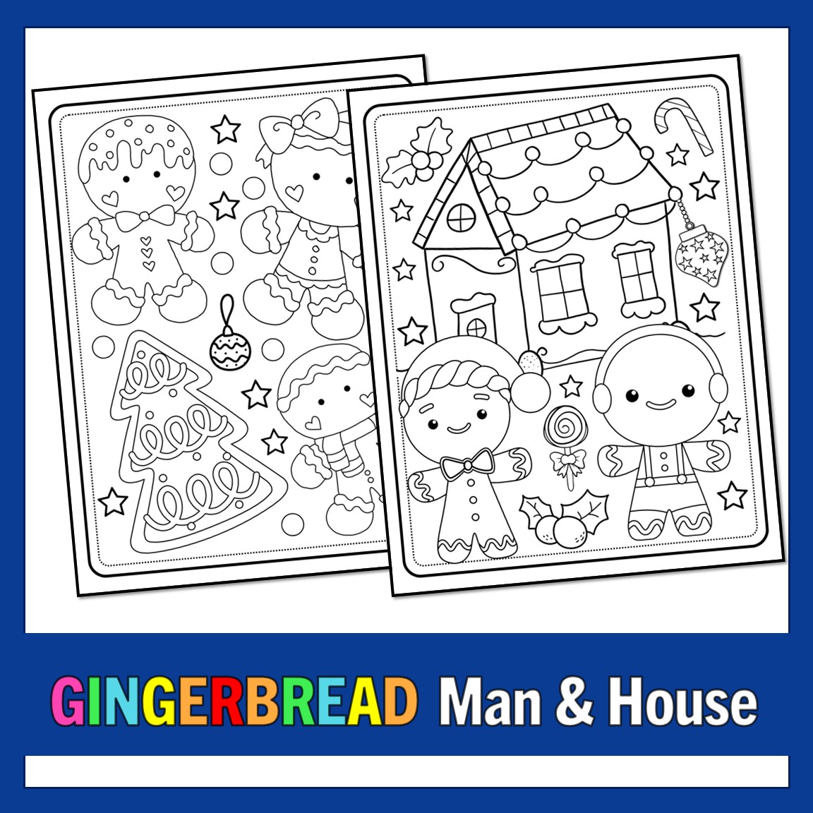 Gingerbread Man Coloring Pages | Gingerbread House Coloring Sheets ...