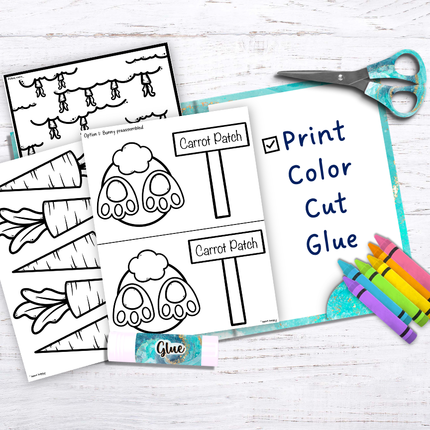 Bunny in Carrot Patch Craft | Easter Craft | Spring Craft | Made By ...