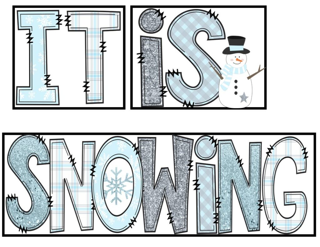 It is Snowing {Pocket Chart Song} | Made By Teachers