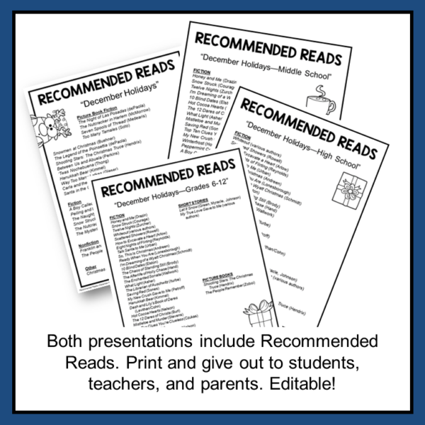 December Holidays Library Bundle - Christmas - Hanukkah - Kwanzaa ...