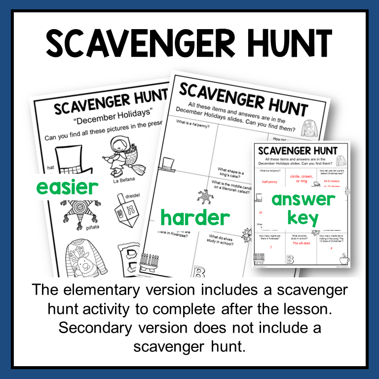 December Holidays Library Bundle - Christmas - Hanukkah - Kwanzaa ...