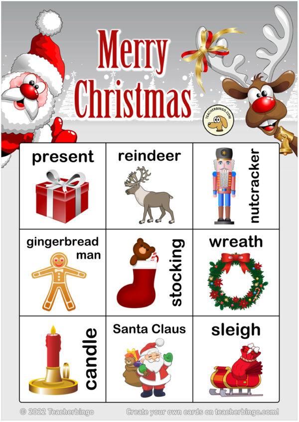Christmas Bingo 3x3 (5 pages + call sheet) | Made By Teachers
