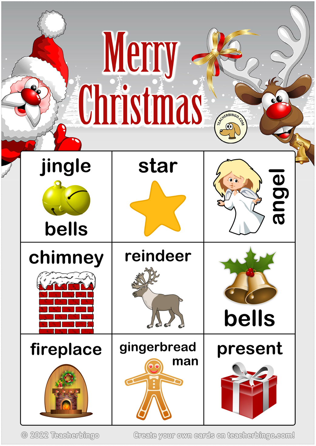 Christmas Bingo 3x3 (5 pages + call sheet) | Made By Teachers