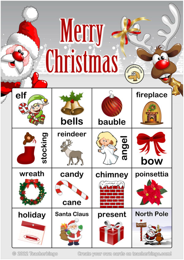 Christmas Bingo 4x4 (5 pages + call sheet) | Made By Teachers