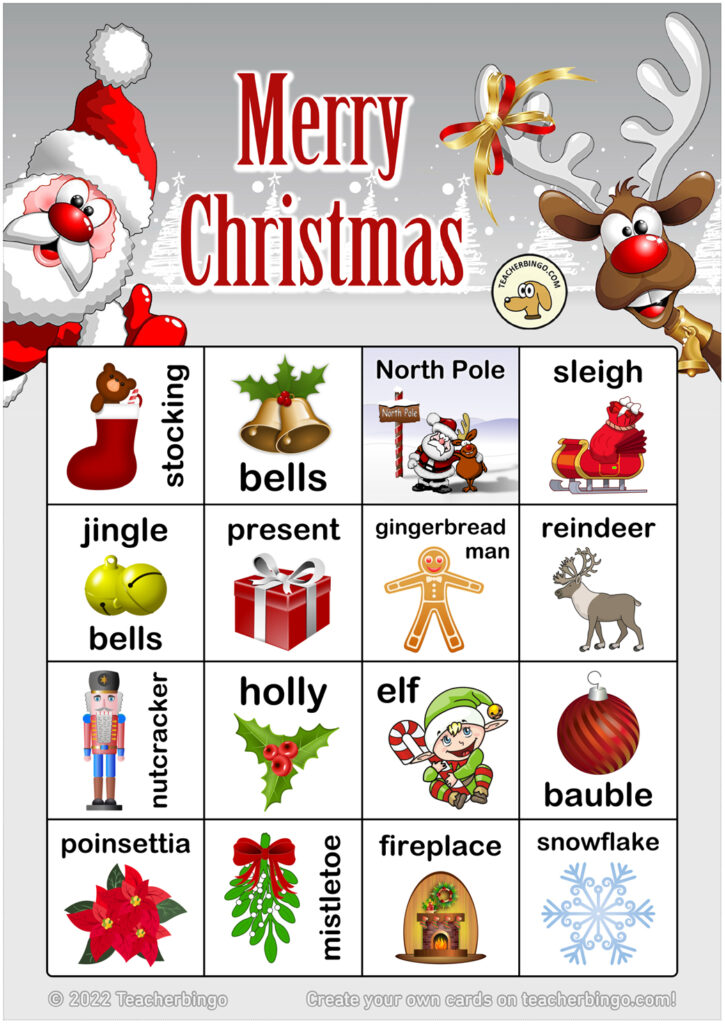 Christmas Bingo 4x4 (5 pages + call sheet) | Made By Teachers