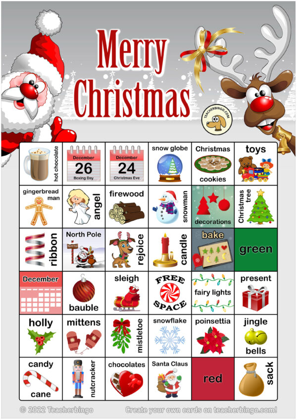 Christmas Bingo 6x6 (5 pages + call sheet) | Made By Teachers