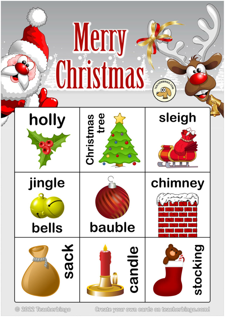 Christmas Bingo 3x3 (100 pages + call sheet) | Made By Teachers