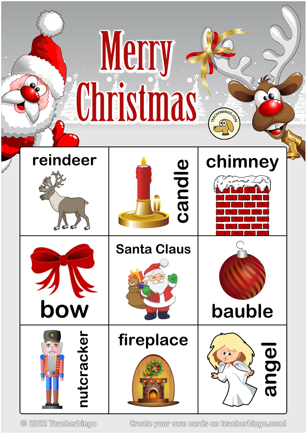 Christmas Bingo 3x3 (100 pages + call sheet) | Made By Teachers