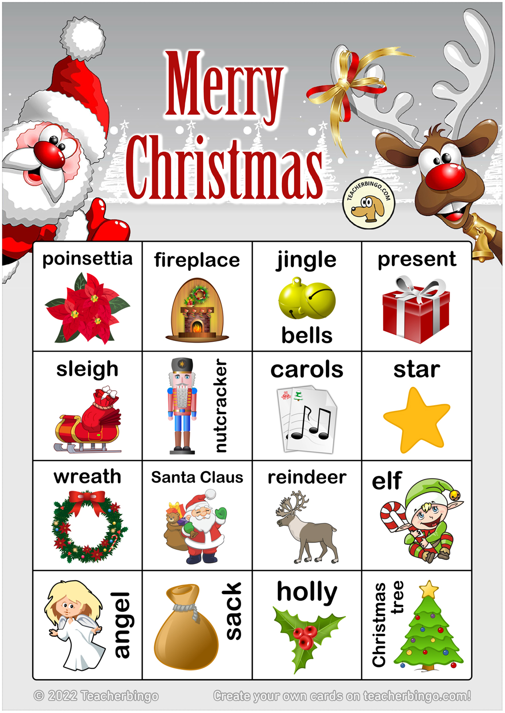Christmas Bingo 4x4 (100 pages + call sheet) | Made By Teachers