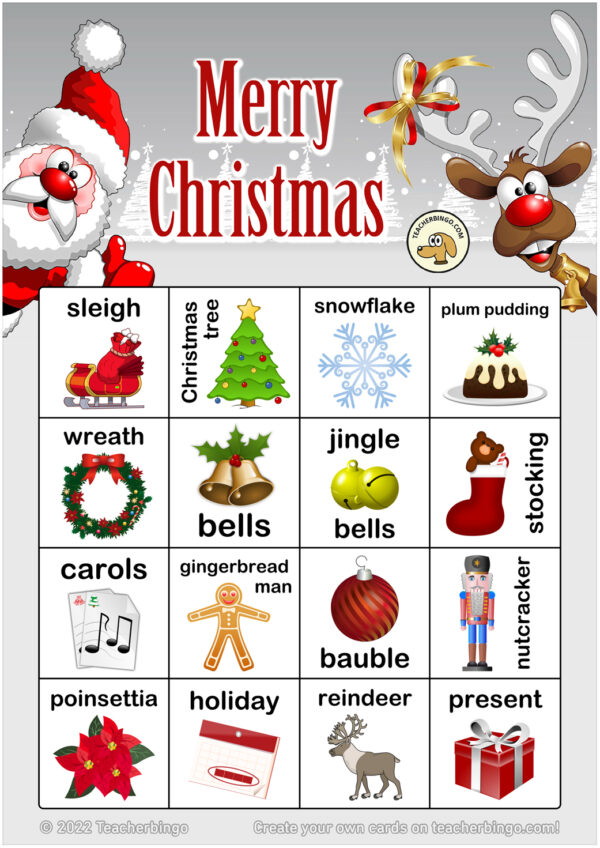 Christmas Bingo 4x4 (100 pages + call sheet) - Made By Teachers
