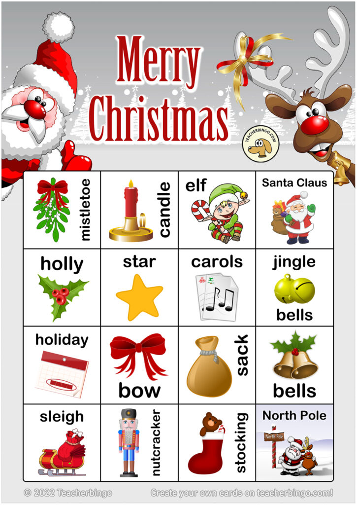 Christmas Bingo 4x4 (100 pages + call sheet) | Made By Teachers
