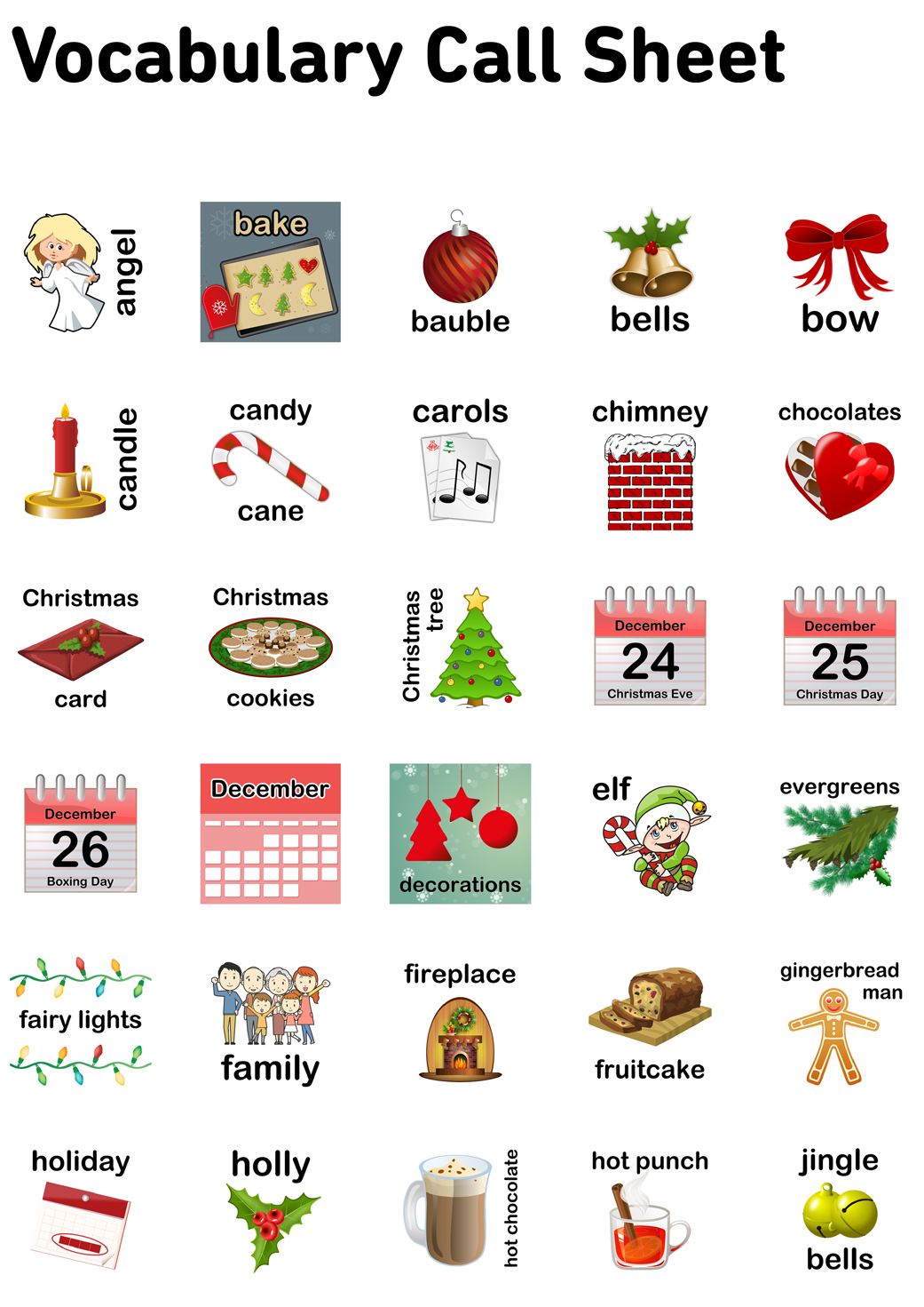 Christmas Bingo 5x5 (100 pages + call sheet) | Made By Teachers