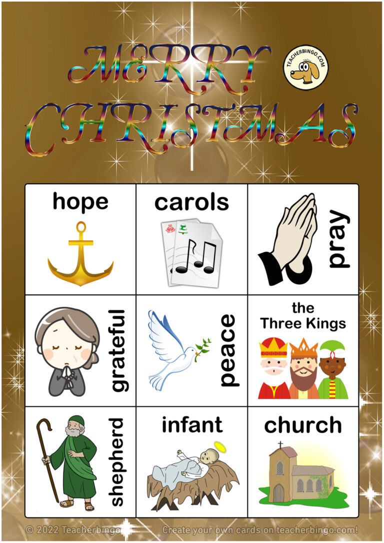 Religious Christmas Bingo 3x3 (100 pages + call sheet) | Made By Teachers