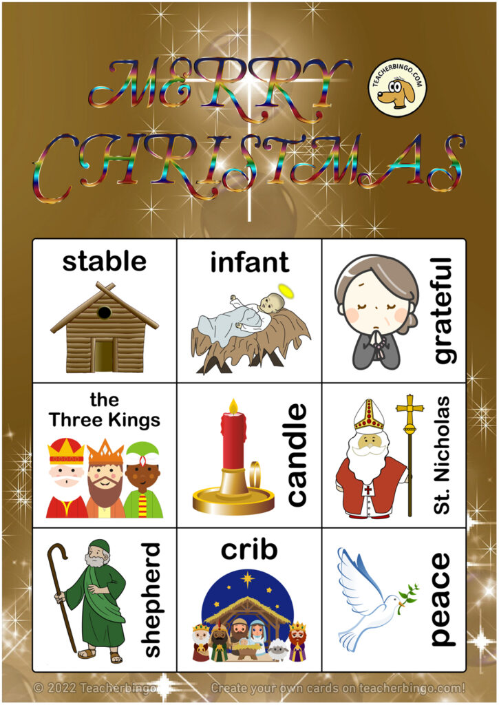 Religious Christmas Bingo 3x3 (100 pages + call sheet) | Made By Teachers