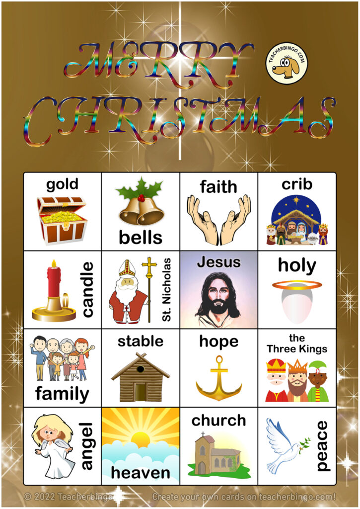 Religious Christmas Bingo 4x4 (100 pages + call sheet) | Made By Teachers