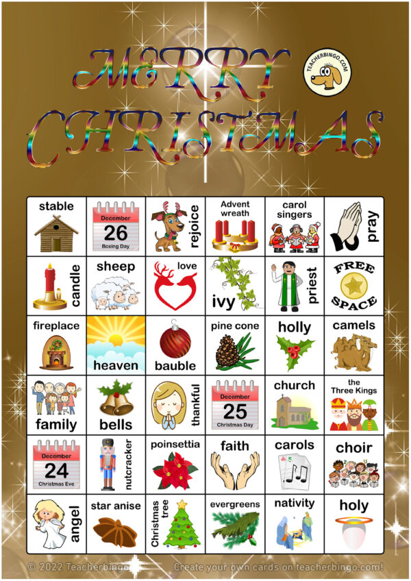 Religious Christmas Bingo 6x6 (100 pages + call sheet) | Made By Teachers
