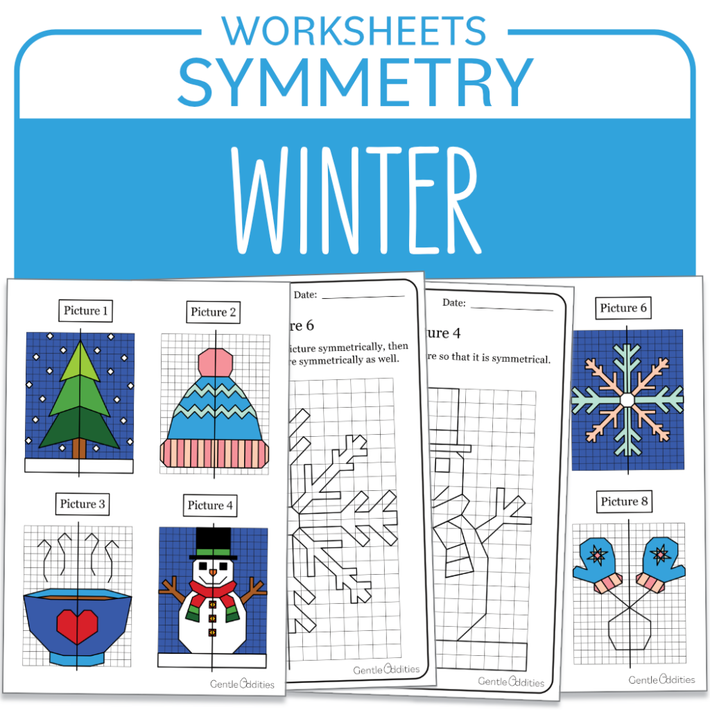 Winter Math Activity Symmetry and Coloring | Made By Teachers