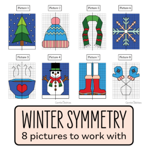 Winter Math Activity Symmetry and Coloring - Made By Teachers
