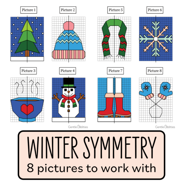 Winter Math Activity Symmetry and Coloring | Made By Teachers