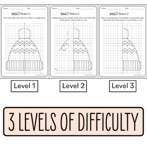Winter Math Activity Symmetry and Coloring - Made By Teachers