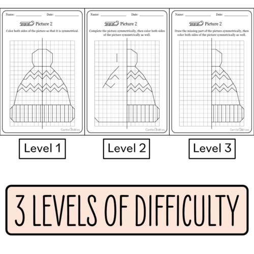Winter Math Activity Symmetry and Coloring | Made By Teachers