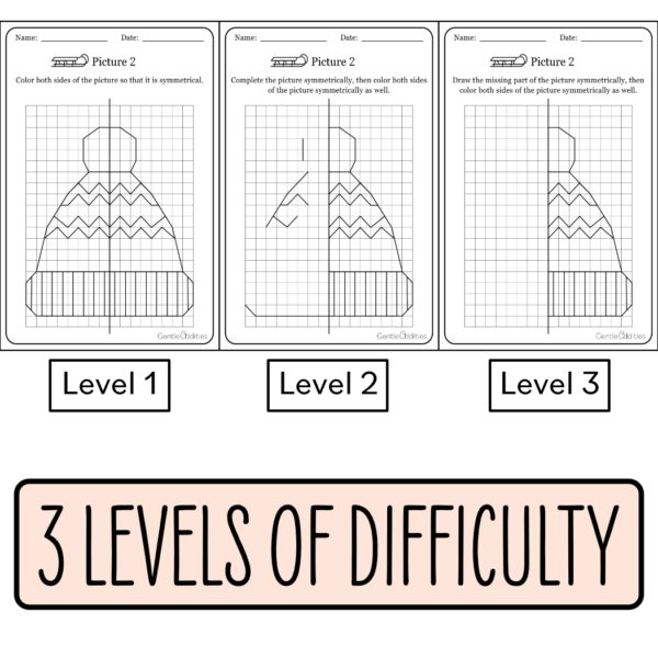 Winter Math Activity Symmetry and Coloring | Made By Teachers