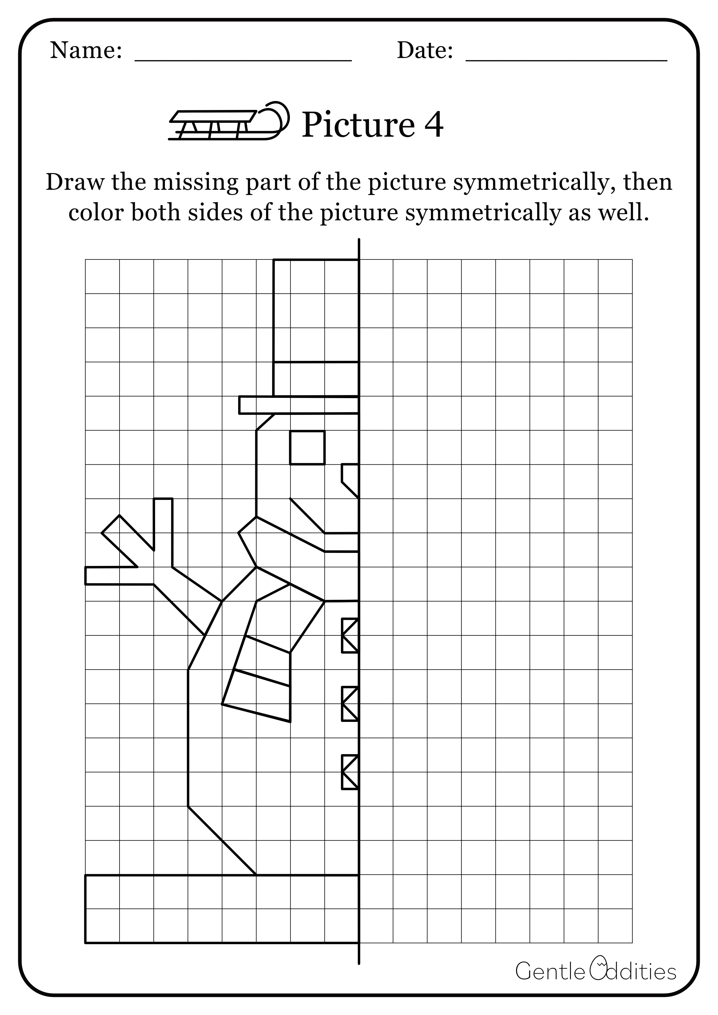 Winter Math Activity Symmetry and Coloring | Made By Teachers