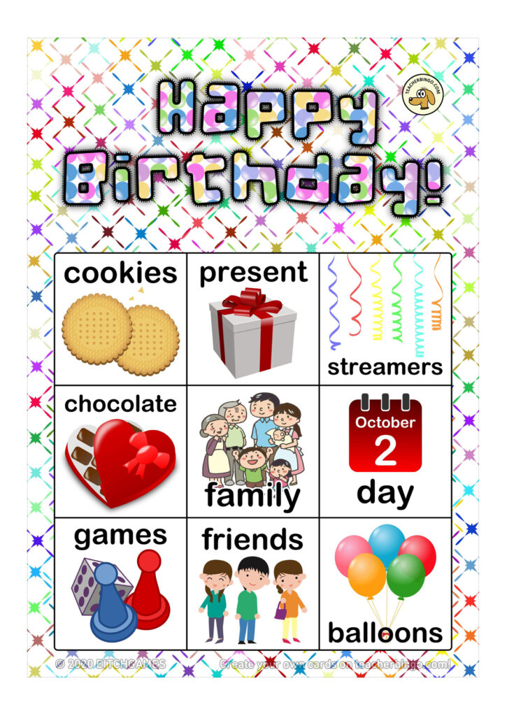 Birthday Party Bingo 3x3 (5 pages + call sheet) | Made By Teachers