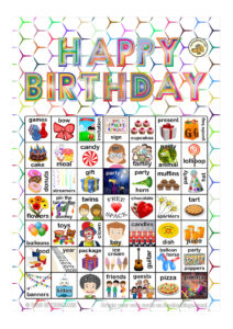 Birthday Party Bingo 7x7 (5 pages + call sheet) | Made By Teachers
