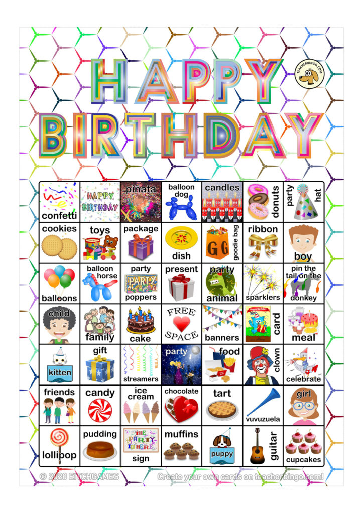 Birthday Party Bingo 3x3 (100 pages + call sheet) | Made By Teachers