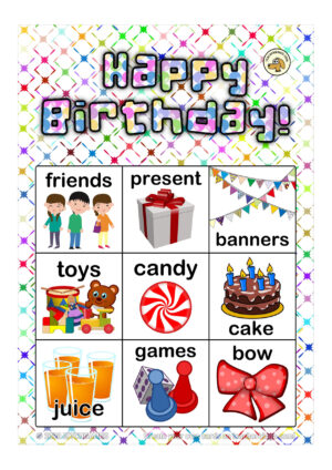 Birthday Party Bingo 3x3 (100 pages + call sheet) | Made By Teachers