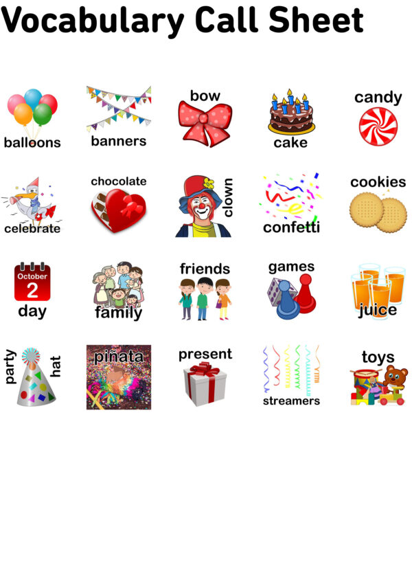 Birthday Party Bingo 3x3 (100 pages + call sheet) - Made By Teachers