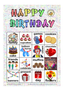Birthday Party Bingo 4x4 (100 pages + call sheet) | Made By Teachers