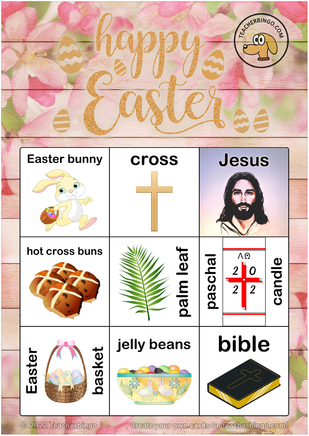 Easter Bingo 3x3 (5 pages + call sheet) | Made By Teachers