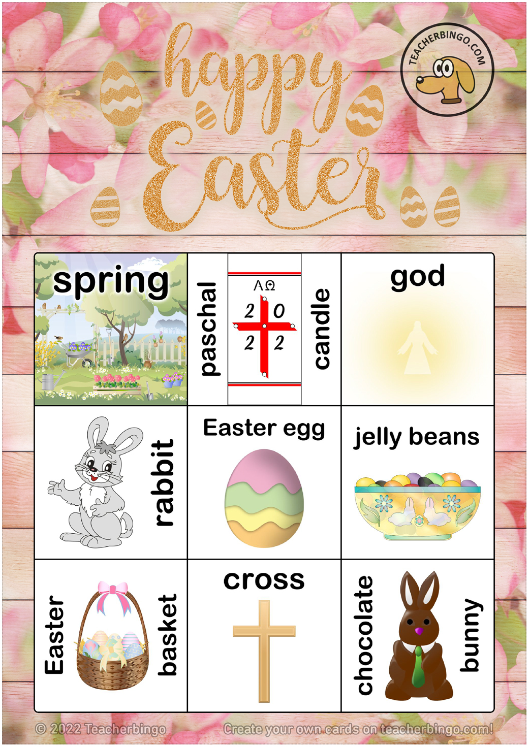 Easter Bingo 3x3 (5 pages + call sheet) | Made By Teachers