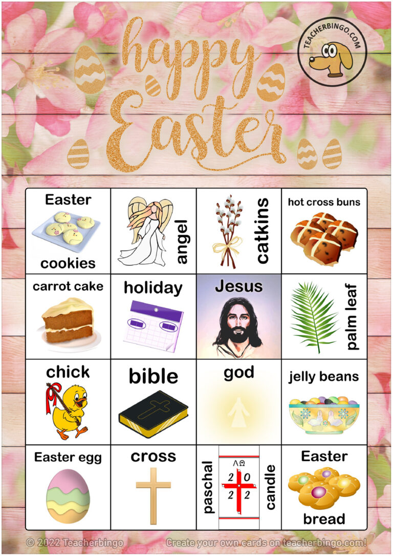 Easter Bingo 4x4 (5 pages + call sheet) | Made By Teachers