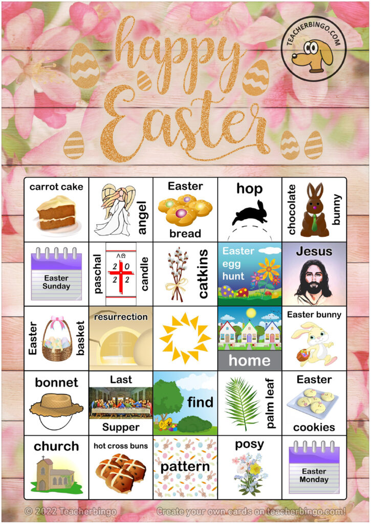 Easter Bingo 5x5 (5 pages + call sheet) | Made By Teachers