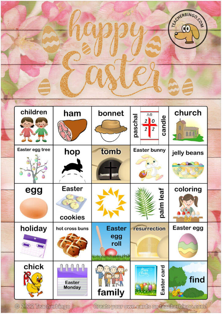Easter Bingo 5x5 (5 pages + call sheet) | Made By Teachers