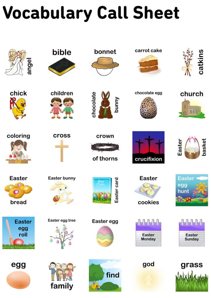 Easter Bingo 5x5 (5 pages + call sheet) | Made By Teachers