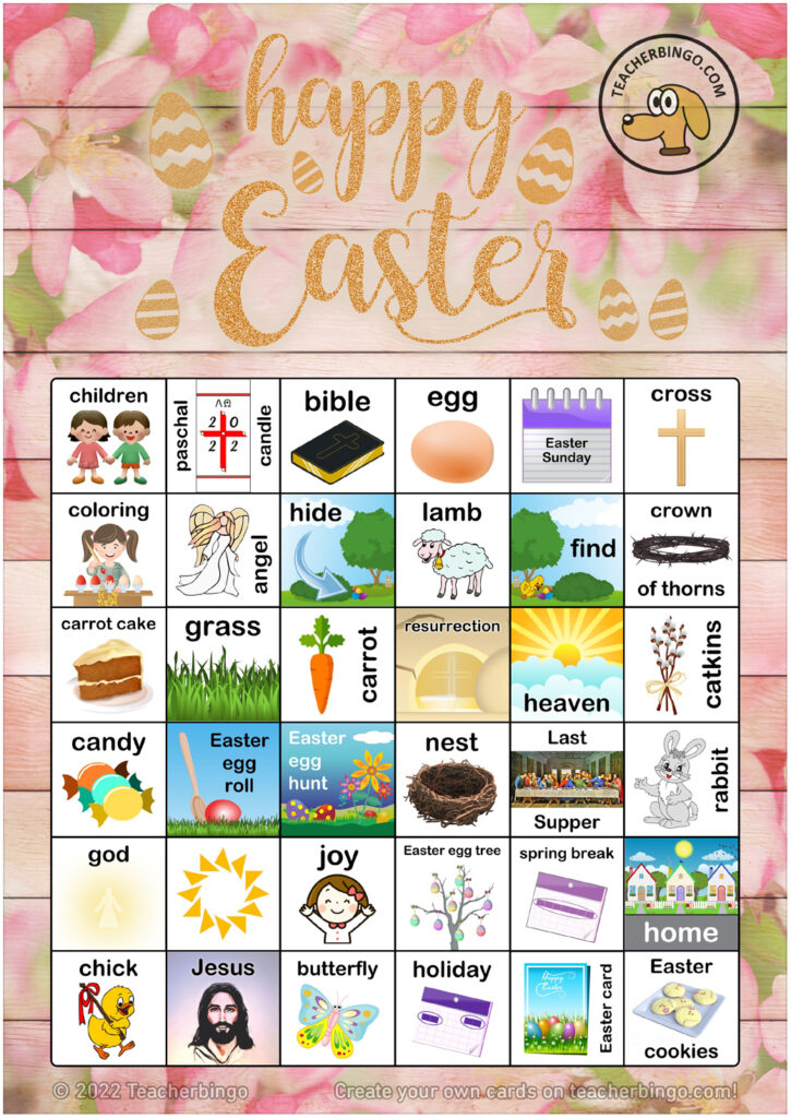 Easter Bingo 6x6 (5 pages + call sheet) | Made By Teachers