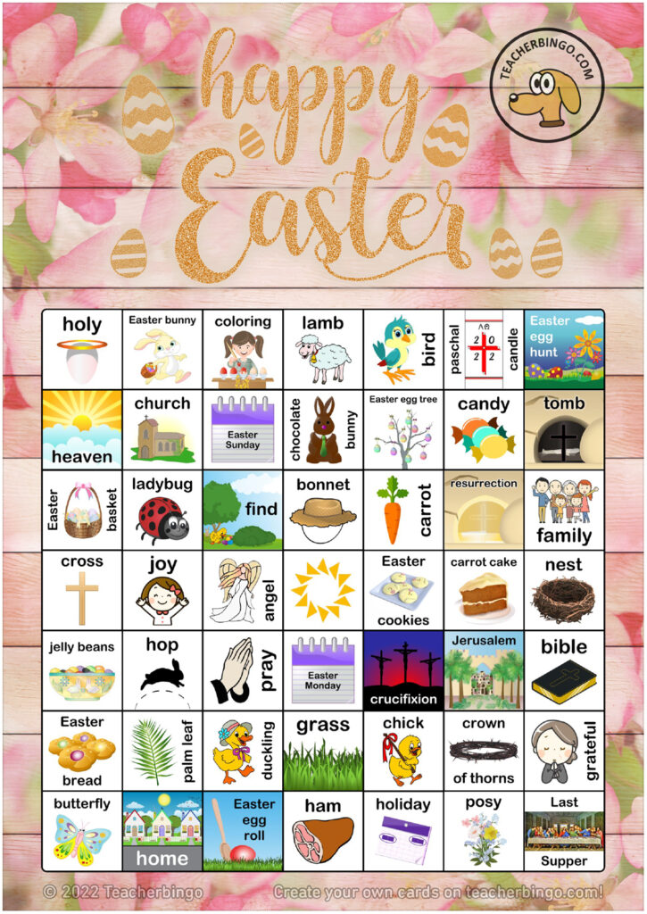 Easter Bingo 7x7 (5 pages + call sheet) | Made By Teachers