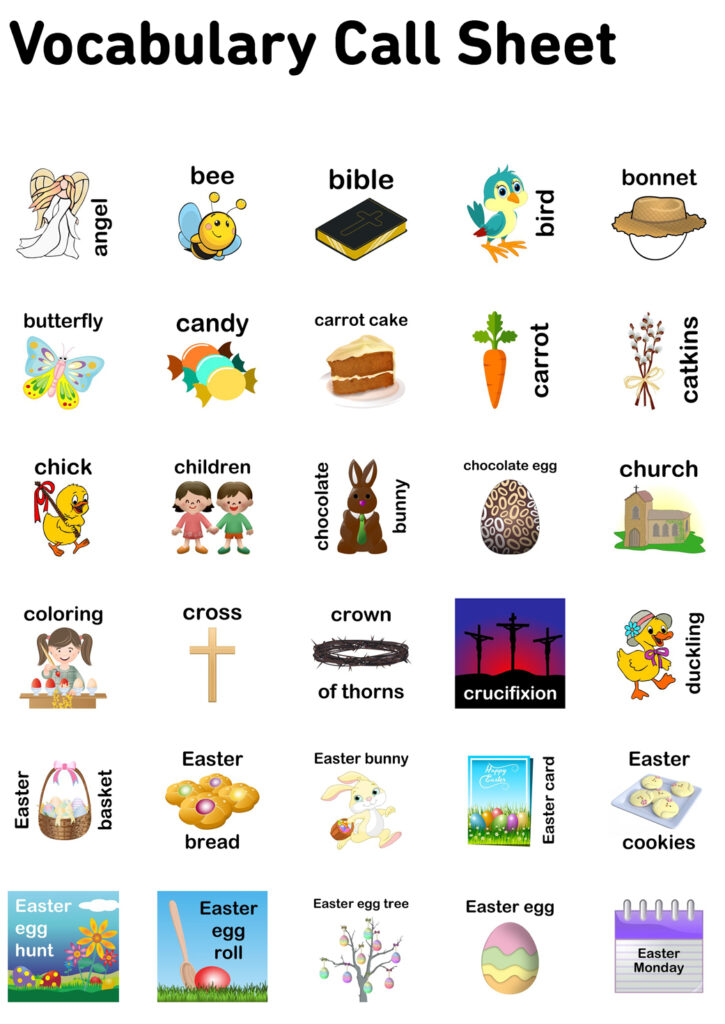 Easter Bingo 7x7 (5 pages + call sheet) | Made By Teachers