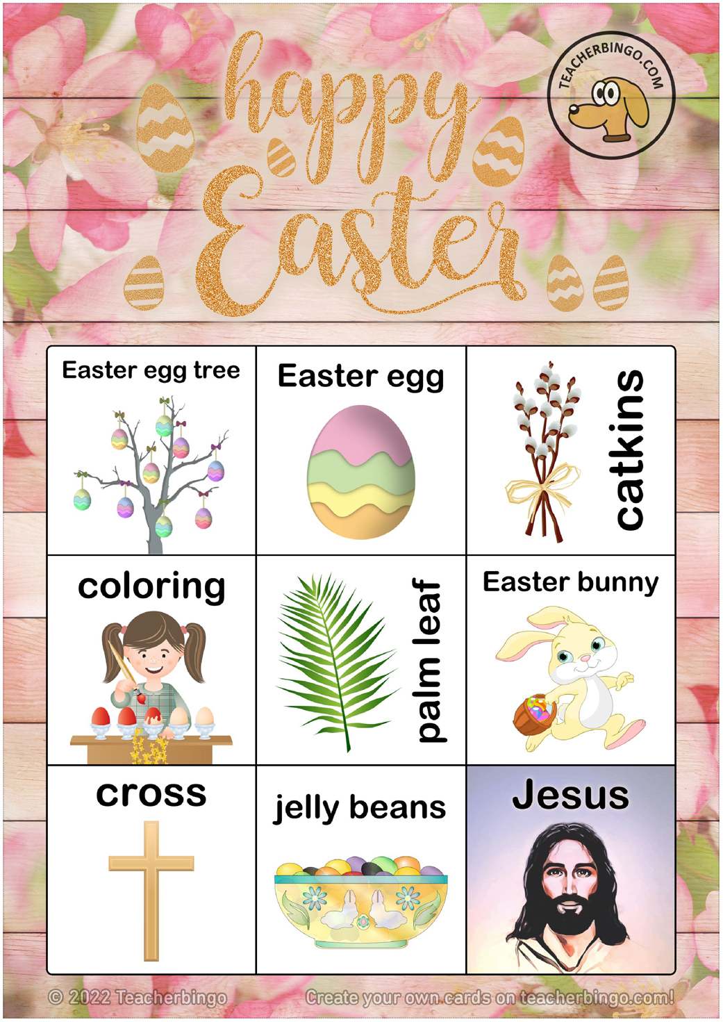 Easter Bingo 3x3 (100 pages + call sheet) | Made By Teachers