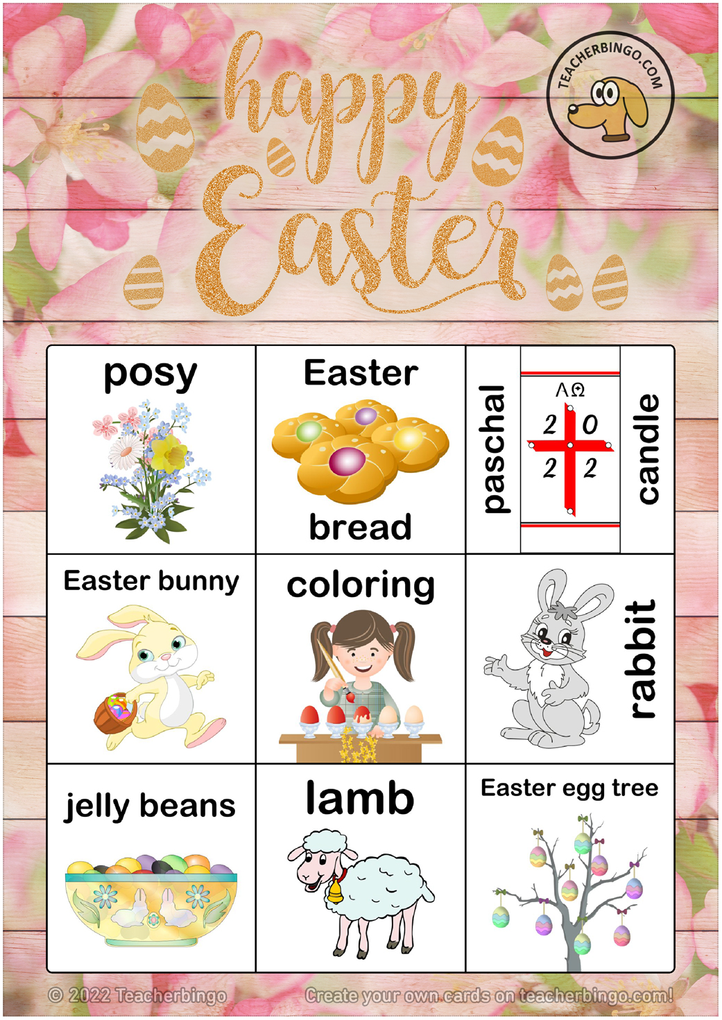 Easter Bingo 3x3 (100 pages + call sheet) | Made By Teachers