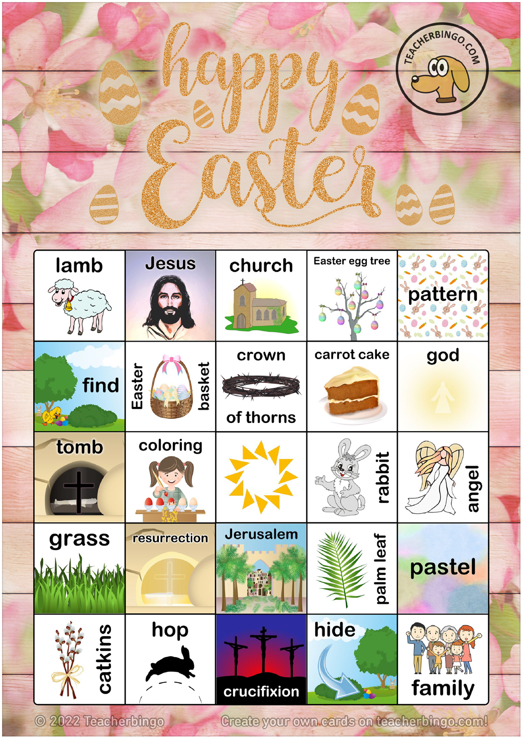 Easter Bingo 5x5 (100 pages + call sheet) | Made By Teachers