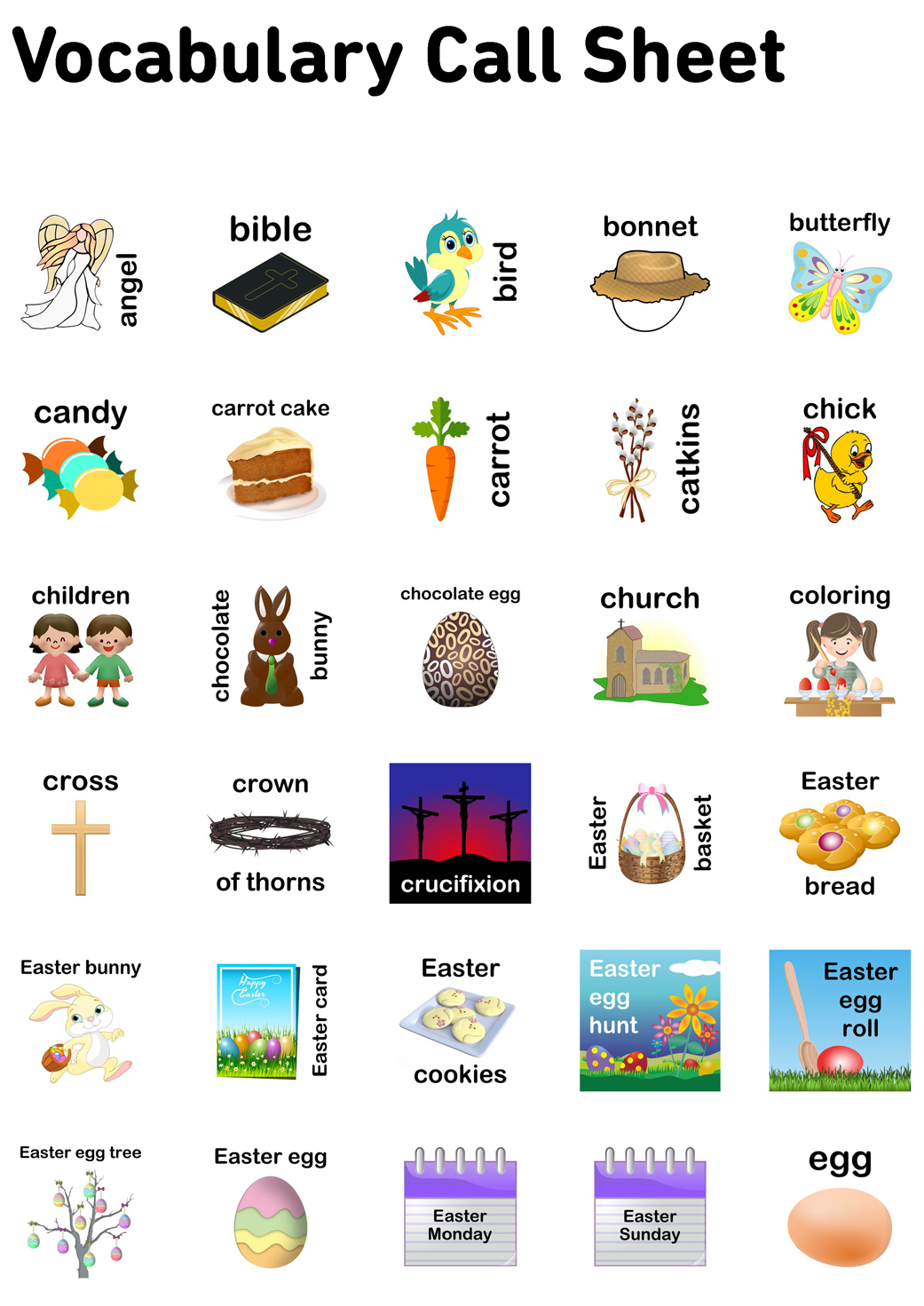 Easter Bingo 6x6 (100 pages + call sheet) | Made By Teachers