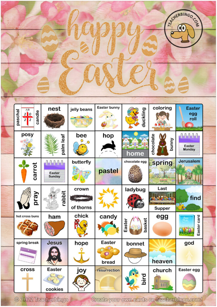 Easter Bingo 7x7 (100 pages + call sheet) | Made By Teachers