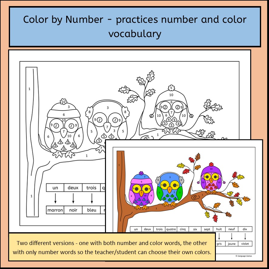 French Winter Numbers Colors Clothing - Hiver activities | Made By Teachers