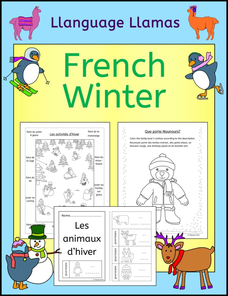French Winter Hiver Bundle - vocabulary activities | Made By Teachers