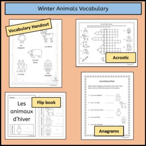 French Winter - Hiver - vocabulary activities, puzzles, minibooks ...